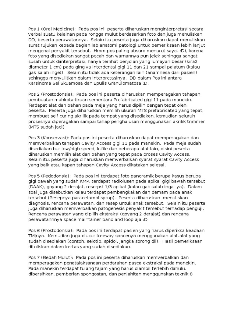 Contoh Soal Osce | PDF