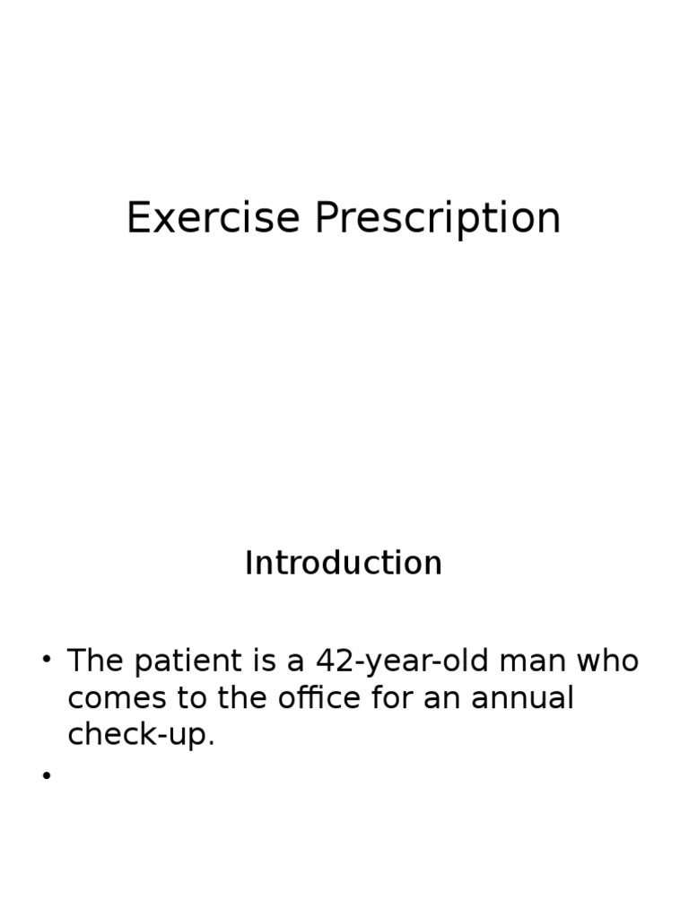 Exercise Prescription | PDF | Physical Exercise | Cardiovascular Diseases