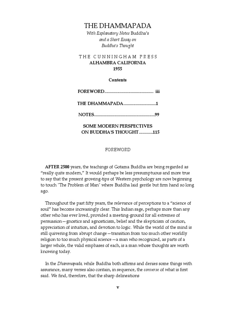 The Dhammapada: Insights for Seekers | PDF | Gautama Buddha | Four Noble Truths