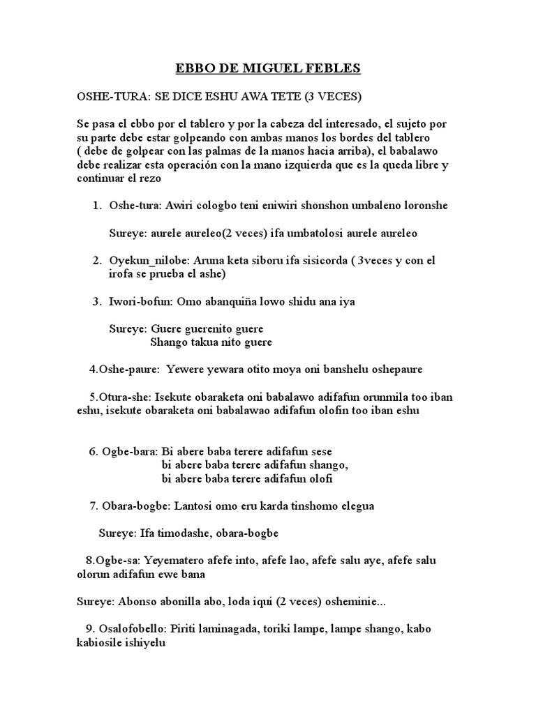 Ebbo de Miguel Febles | PDF | Santeria | Religión étnica