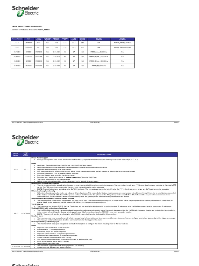 PM5560 PM5563 PublicFirmwareRevisionHistory v2.1.0 PDF | PDF | File ...