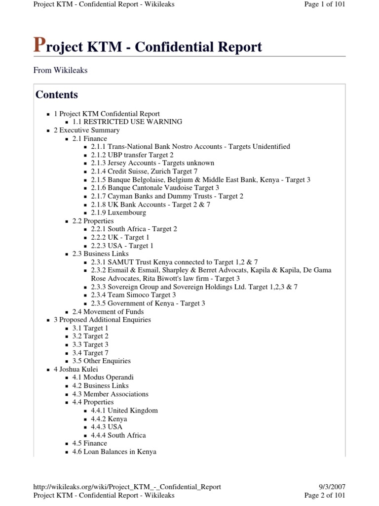 Looting in Kenya-Kroll Report (Hapa Kenya Version) | PDF | Money Laundering | Kenya