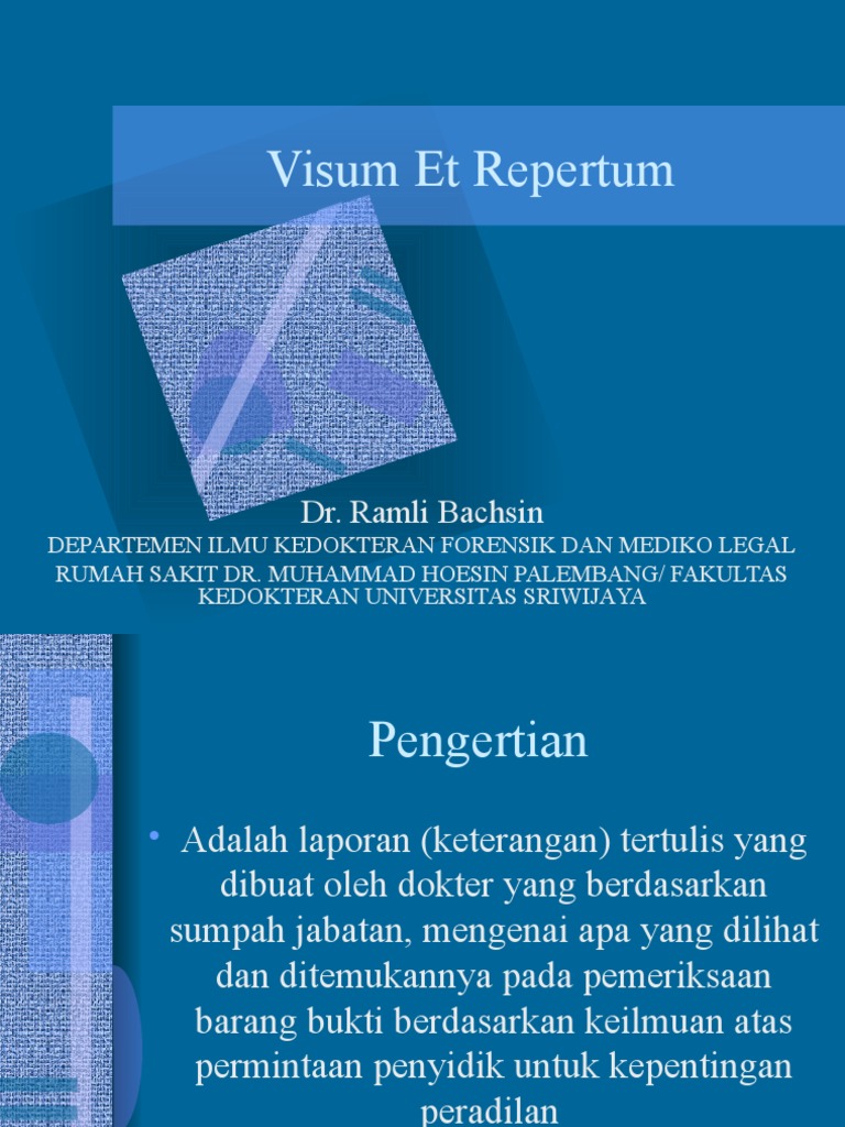 Visum Et Repertum Edit, Dengan Latihan Soal | PDF