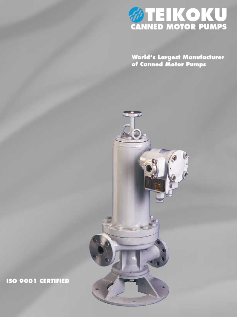 Teikoku Pump Brochure | Pump | Electric Motor