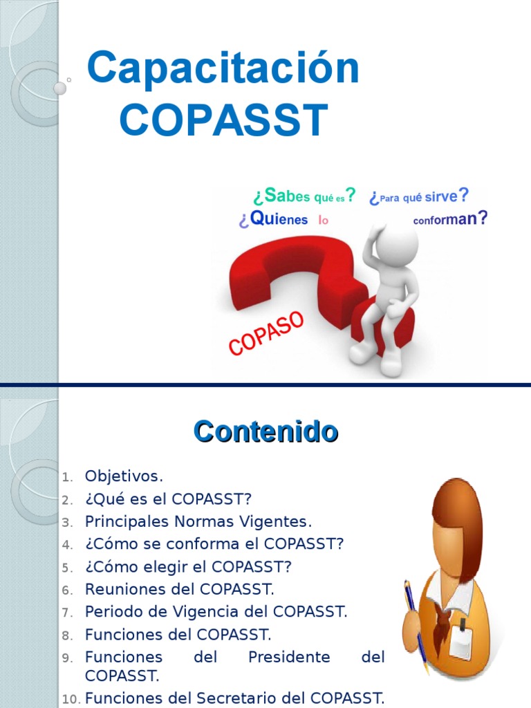 Capacitación Copasst | PDF | Cuidado de salud del gobierno | Bienestar