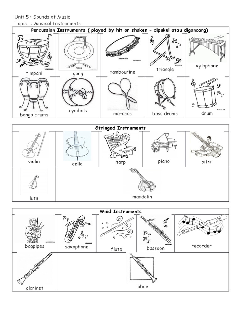 Unit 5 Yr 6 Musical Instruments | PDF