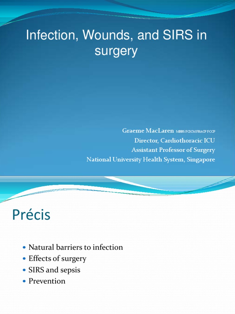 Infection, Wounds, and SIRS in Surgery | PDF | Urinary Tract Infection ...