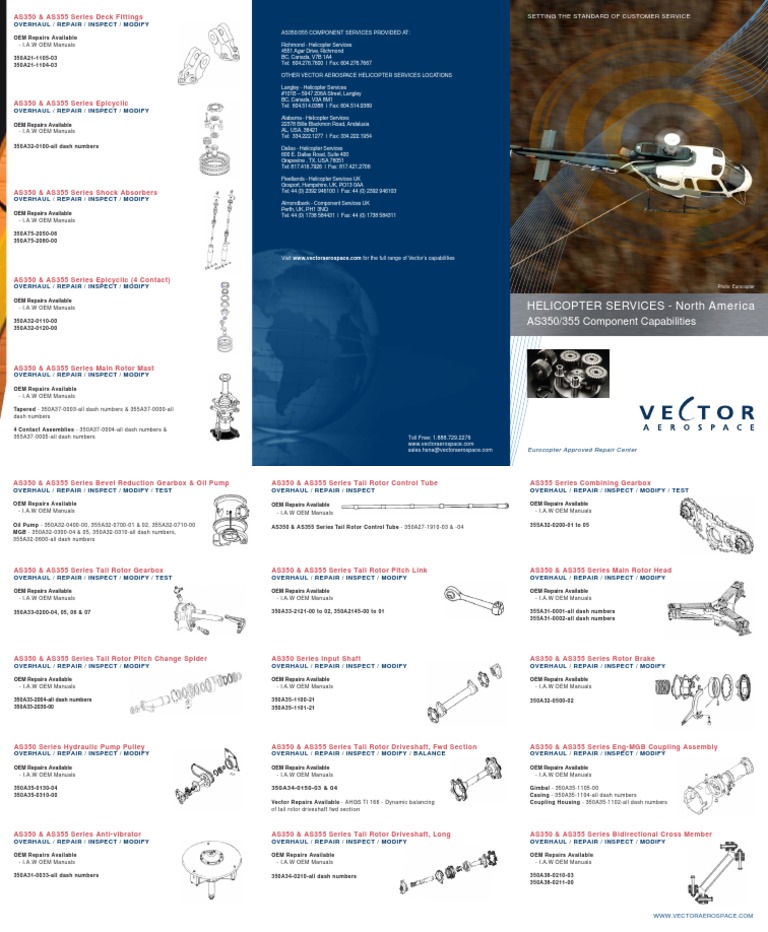 Eurocopter AS350 355 Component Capabilites | PDF | Helicopter Rotor ...