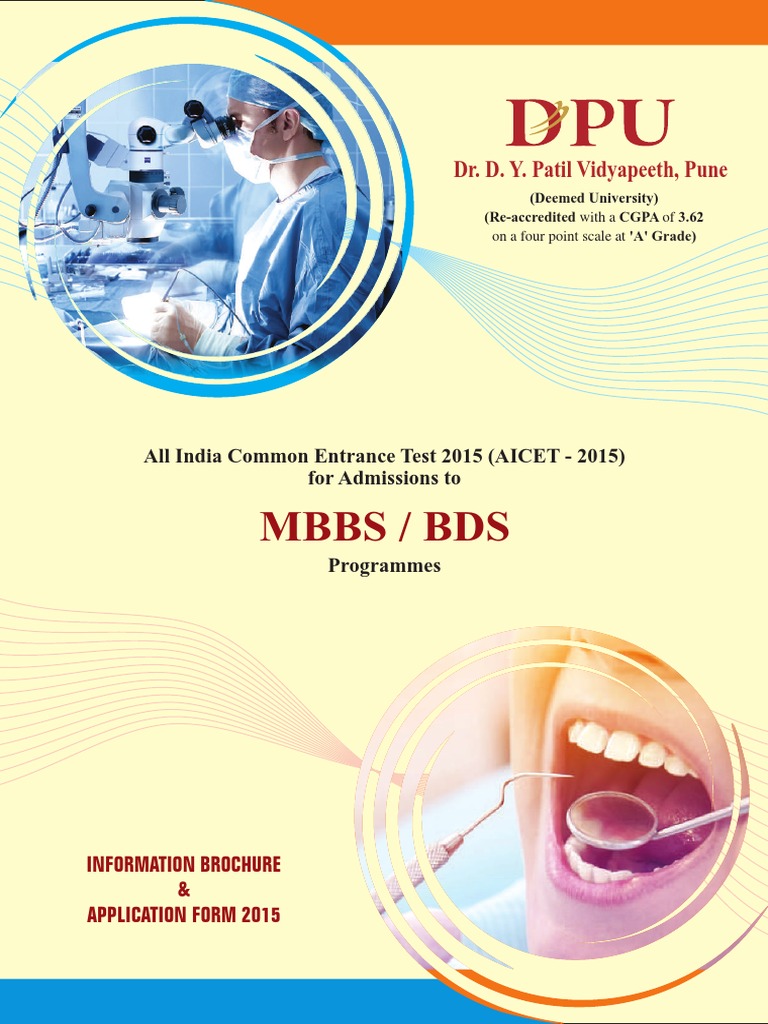 MBBS - BDS Brochure | PDF | Medical Imaging | Magnetic Resonance Imaging