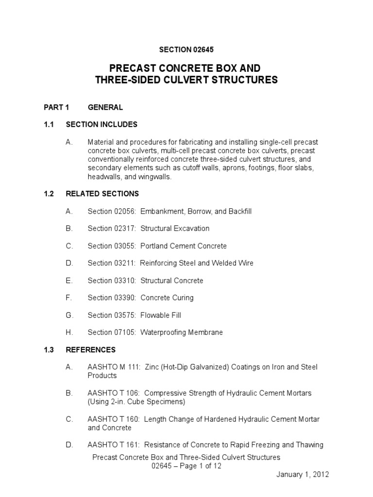 Precast Concrete Boxand Three Sided Culvert Structure | Download Free ...