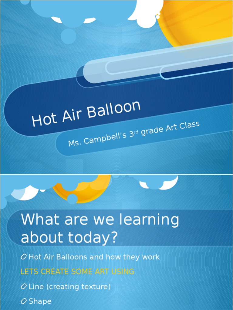 3rd Grade Art: Hot Air Balloon Project | PDF | Teaching Methods ...