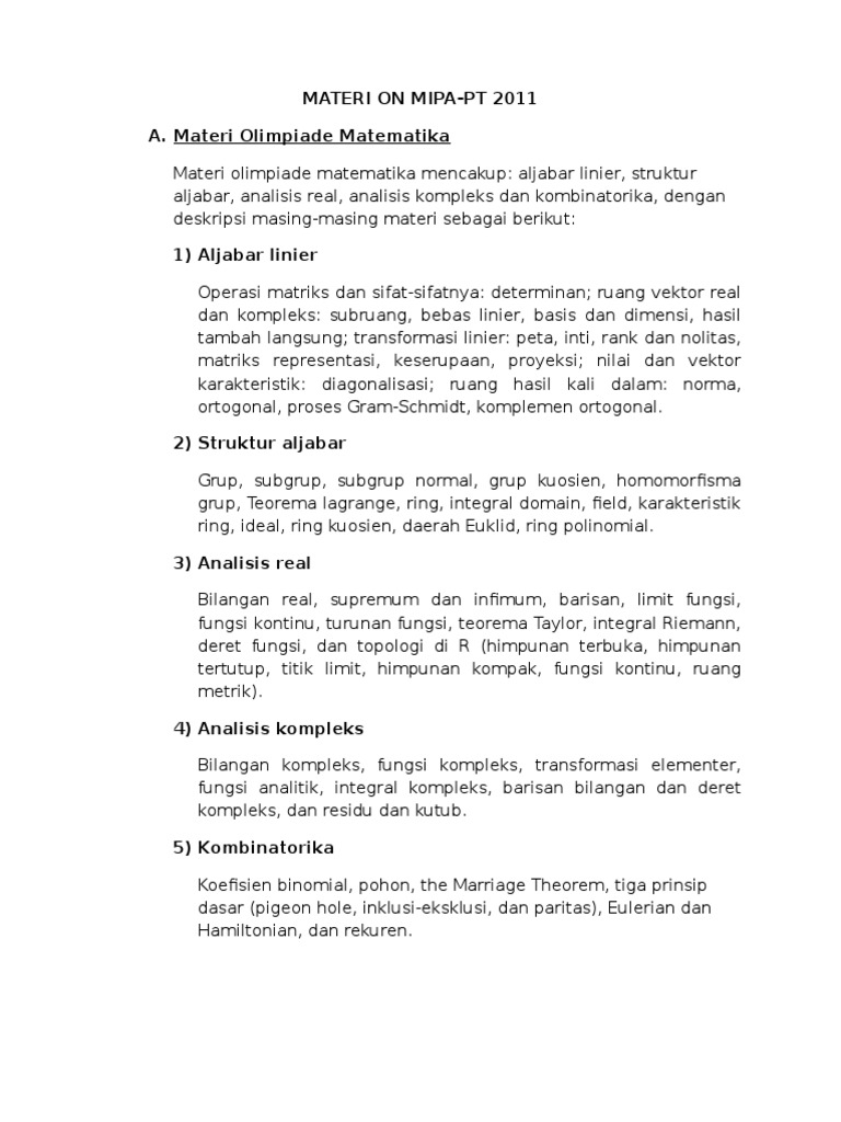 Materi On Mipa | PDF
