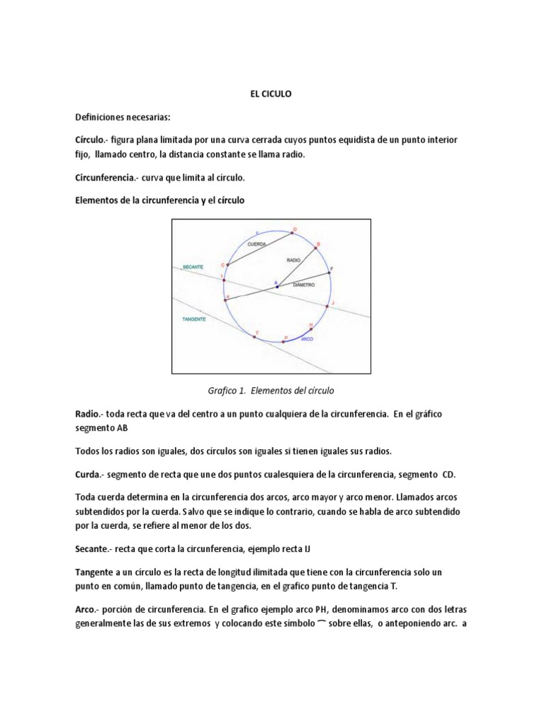 Teoremas y propiedades del círculo | PDF | Circulo | Tangente
