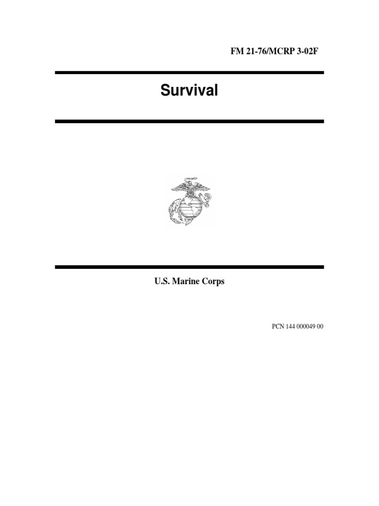 Us Marine Corps - Survival - MCRP 3-02f | PDF | Survival Skills ...