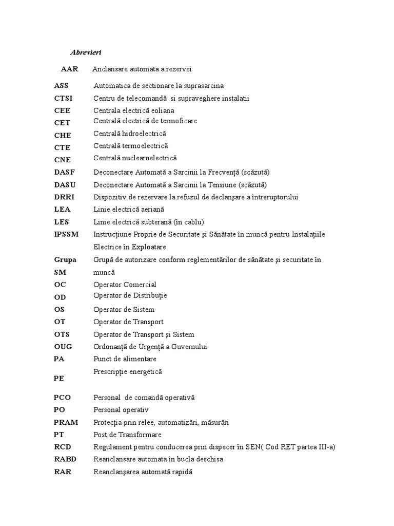 Abrevieri Electrice | PDF | Tecnología