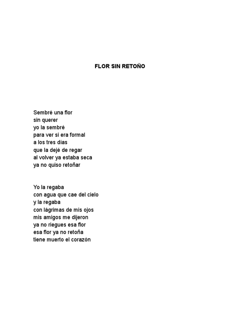 Flor Sin Retoño | PDF