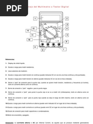 MANUAl Multimetro DT830D PDF, 55% OFF