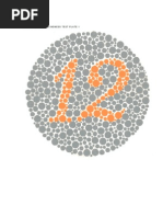 Ishihara Color Blindness Test Plates | PDF