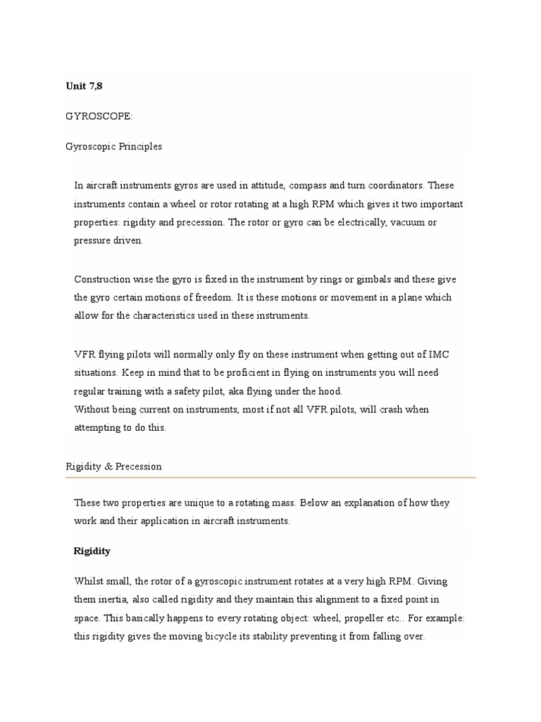 Unit 7,8 | Download Free PDF | Rocket | Gyroscope