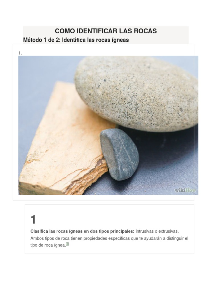Como Identificar Las Rocas | PDF | Roca (geología) | Roca ígnea