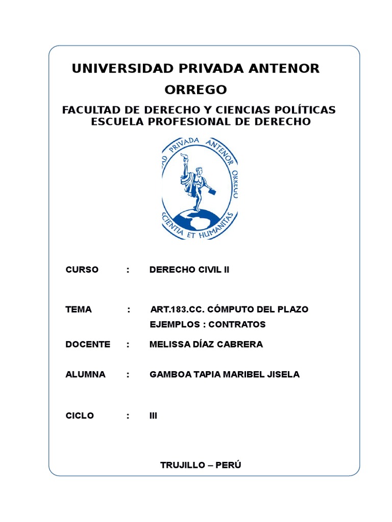 Artículo 183 Del Código Civil EJEM | PDF | Derecho