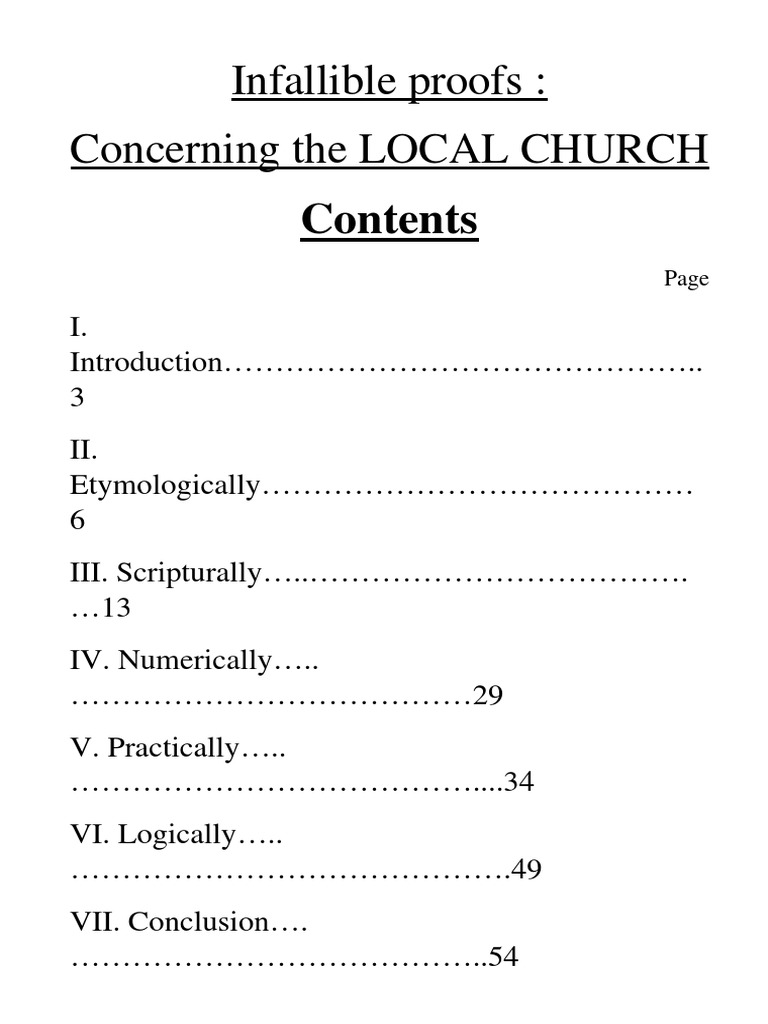 Infallible Proofs | Download Free PDF | Christian Church | First ...