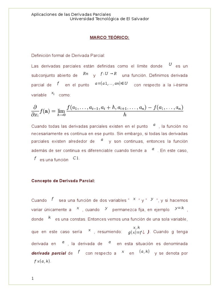 Aplicaciones de Las Derivadas Parciales | PDF | Derivado | Pendiente
