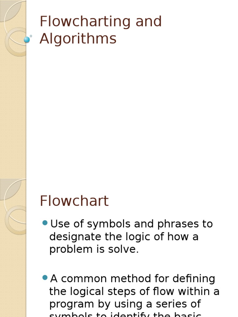 Flowcharting and Algorithms | PDF | Algorithms | Computer Program