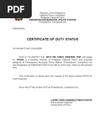 Duty Status and Non Pending Case | PDF