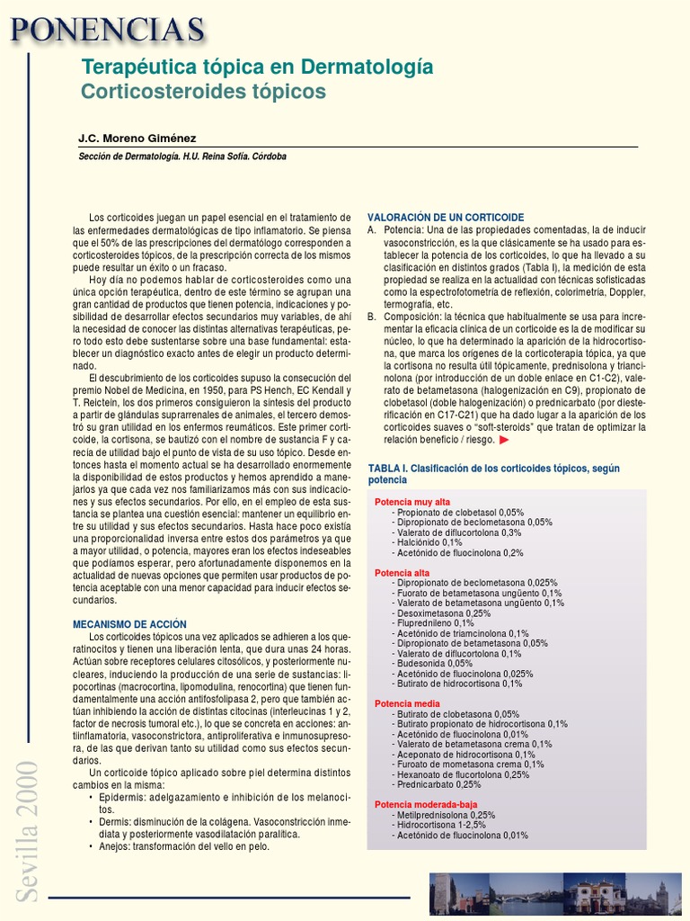 PO Terapeutica Topica Dermatologia Corticosteroides Topicos | PDF ...