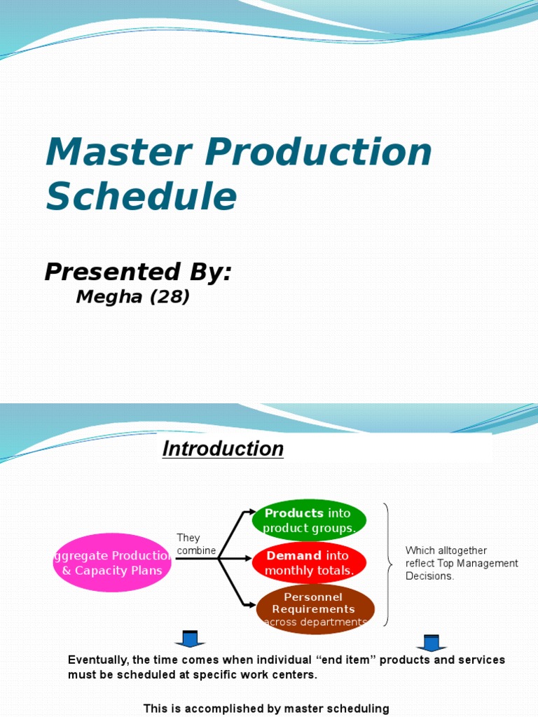 Master Production Schedule | PDF | Inventory | Business Process