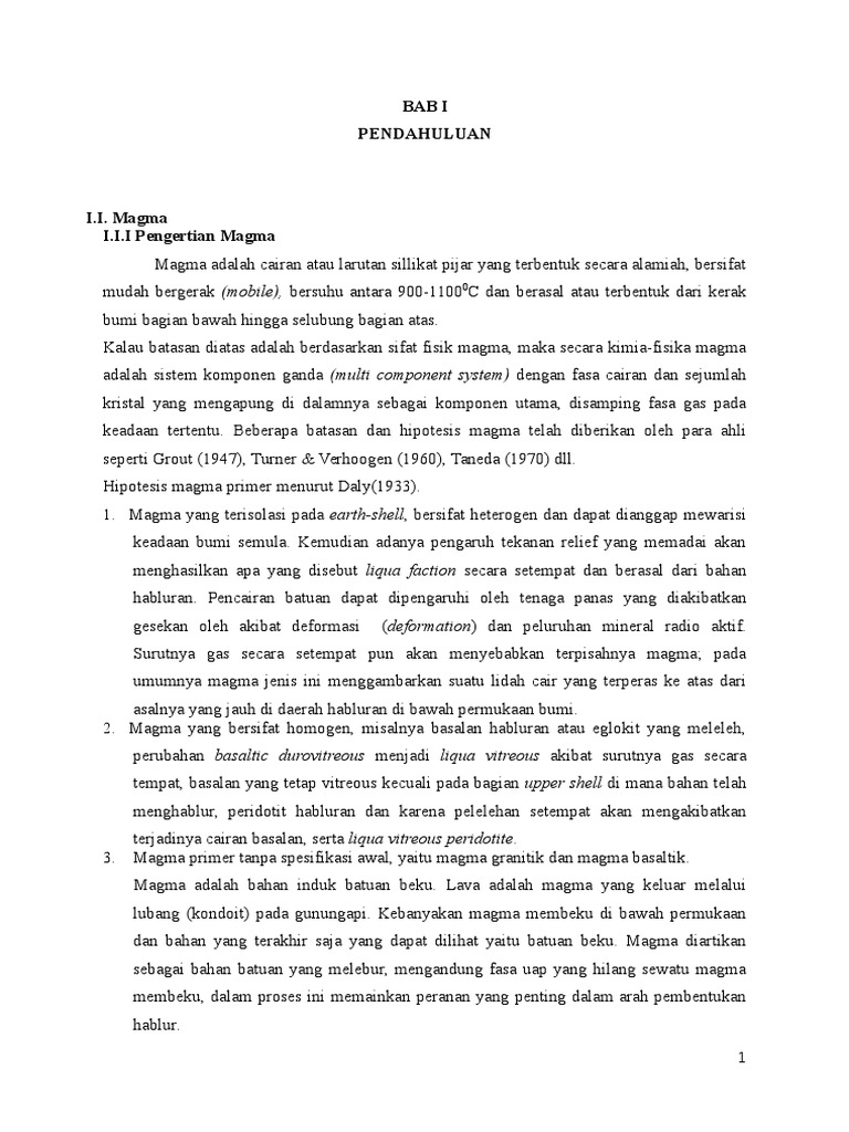 Petrologi Batuan Beku Plutonik Dan Vulkanik | PDF