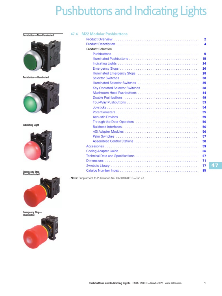 M22 Catalog | Green | Yellow