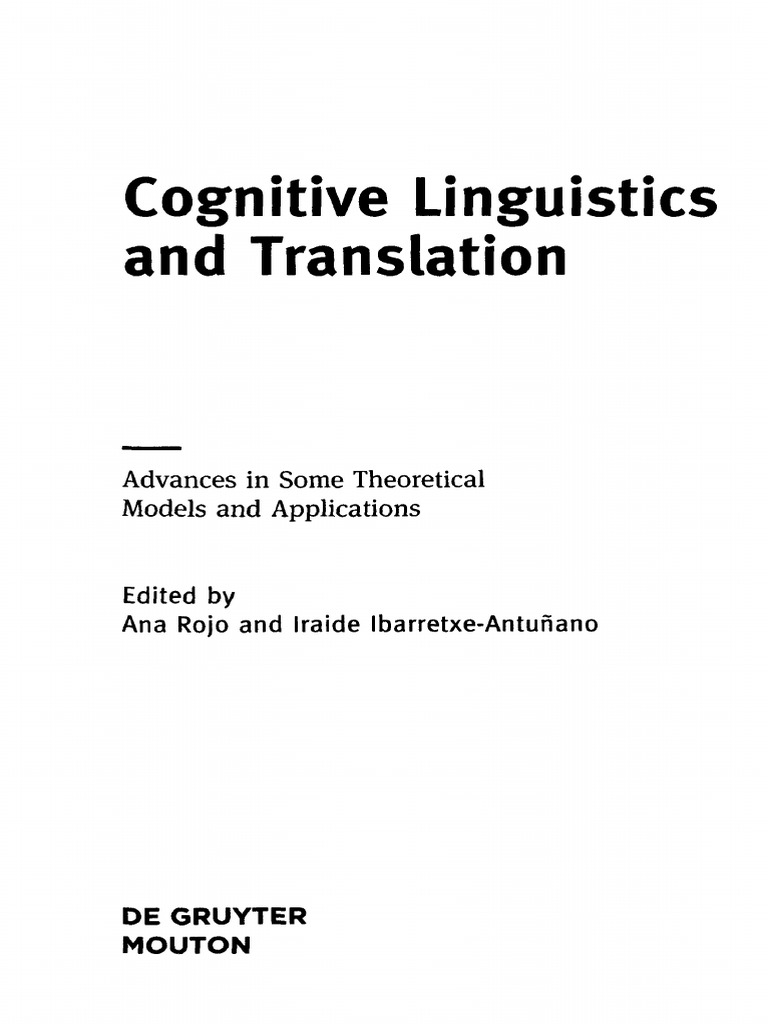 Cognitive Linguistics in Translation Studies | PDF | Social Science ...