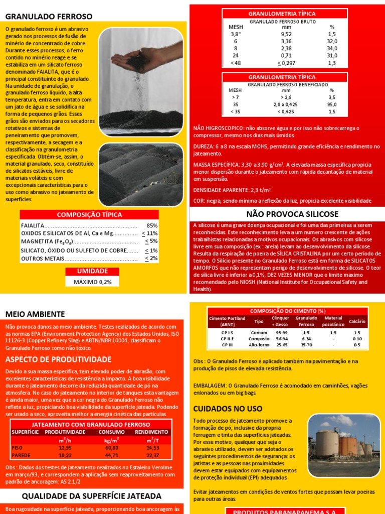 Folder Granulado Ferroso | PDF | Cimento | Química