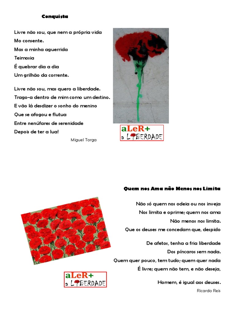 Poemas sobre a Liberdade em Abril | PDF | Liberdade | Amor