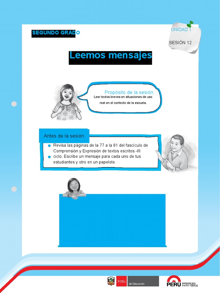 Leer y Escribir Mensajes Escolares | PDF | Lectura (proceso) | Comunicación