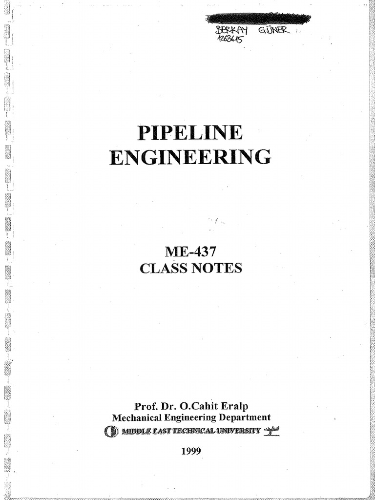 Pipeline Engineering Notes | PDF