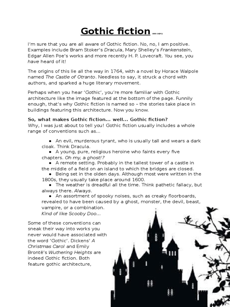 Introduction to Gothic Fiction | PDF