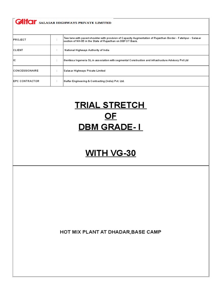 DBM | PDF | Road Infrastructure | Road Transport