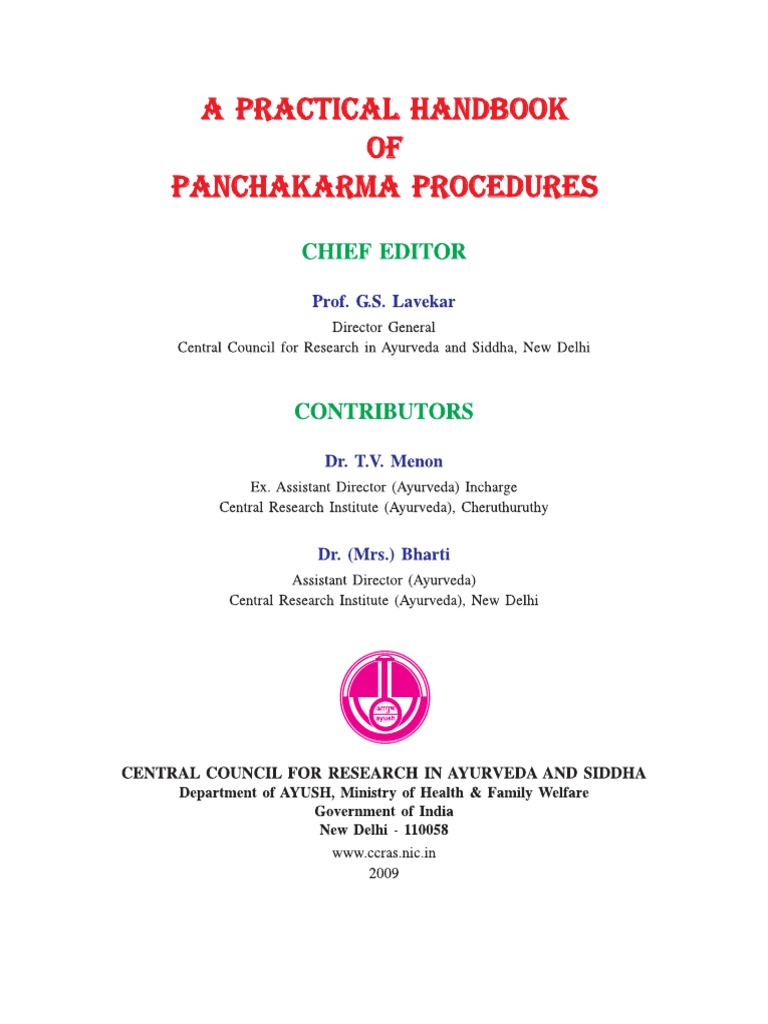 A Practicle Hand Book of Panchakarma Procedure | PDF