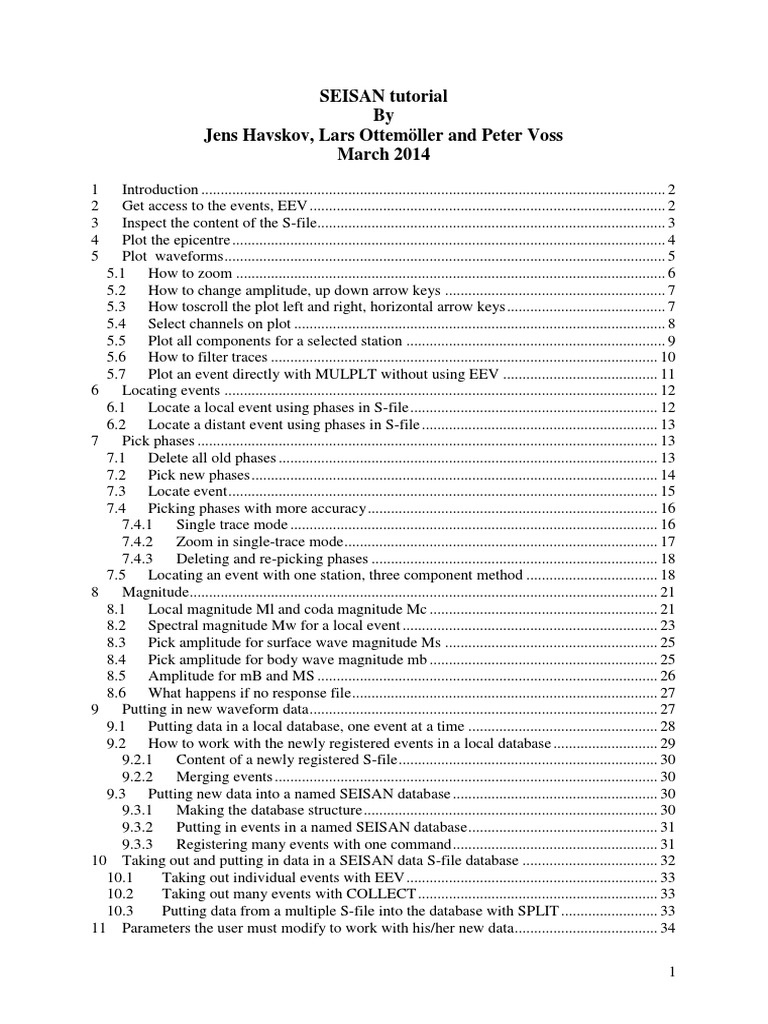 Seisan Tutorial | PDF | Computer File | Moment Magnitude Scale