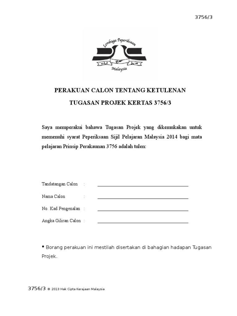 Perakuan Calon | PDF