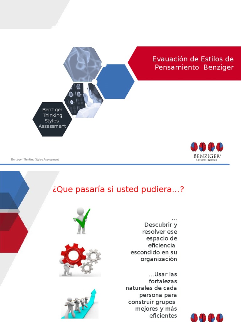 Evaluación de Estilos de Pensamiento Benziger | PDF | Cerebro | Bienestar