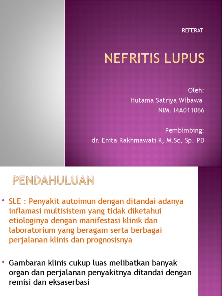 Referat Nefritis Lupus | PDF