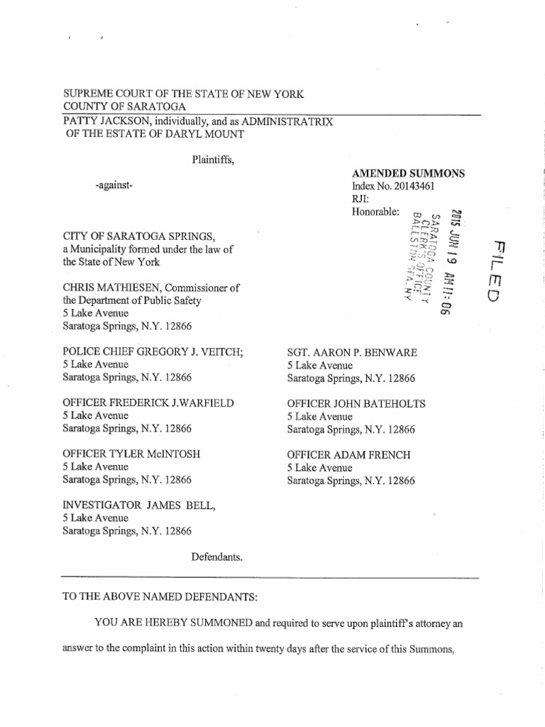 Amended Summons and Complaint PDF | PDF