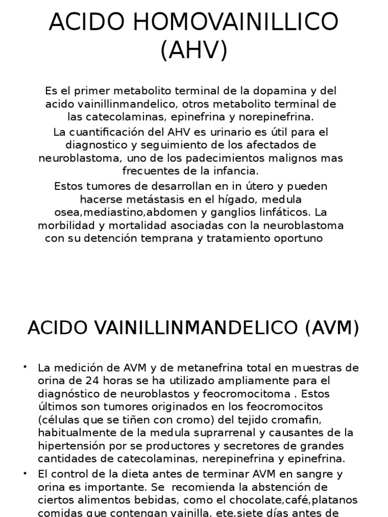 Acido Homovainillico Ahv Abigail | PDF | Relaciones personales, crianza ...