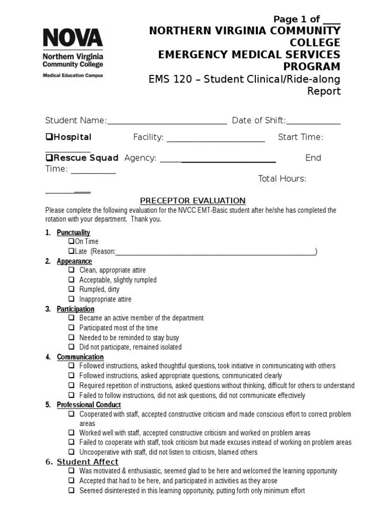 EMS 120 Clinical Form (Rev 4-2014) | Emergency Medical Services ...