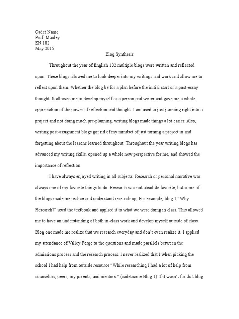 Blog Synthesis Example 1 | PDF | Learning | Cognition