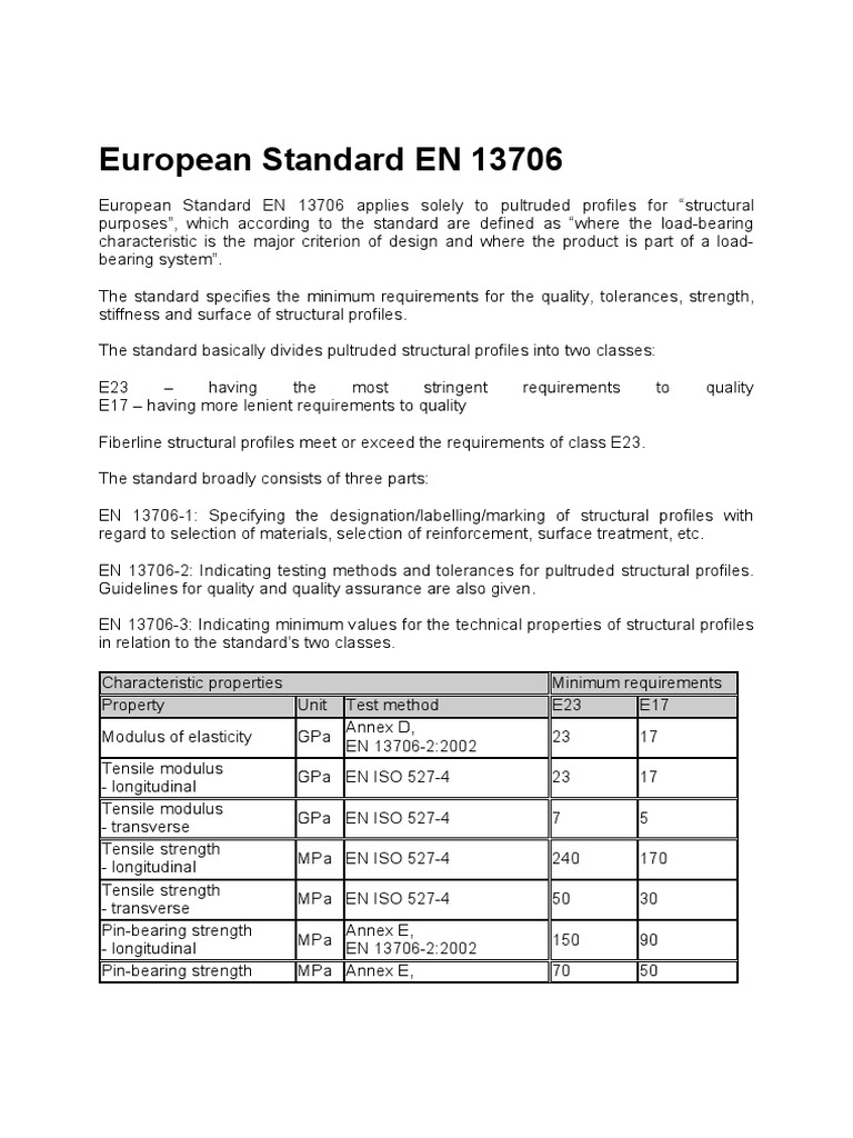 European Standard en 13706 | PDF | Pascal (Unit) | Strength Of Materials